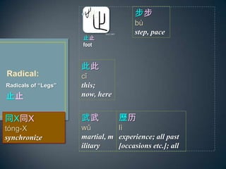 07 Radical:human related-4b_legs_morphology_v-o_v-c_serial-verbs | PPT