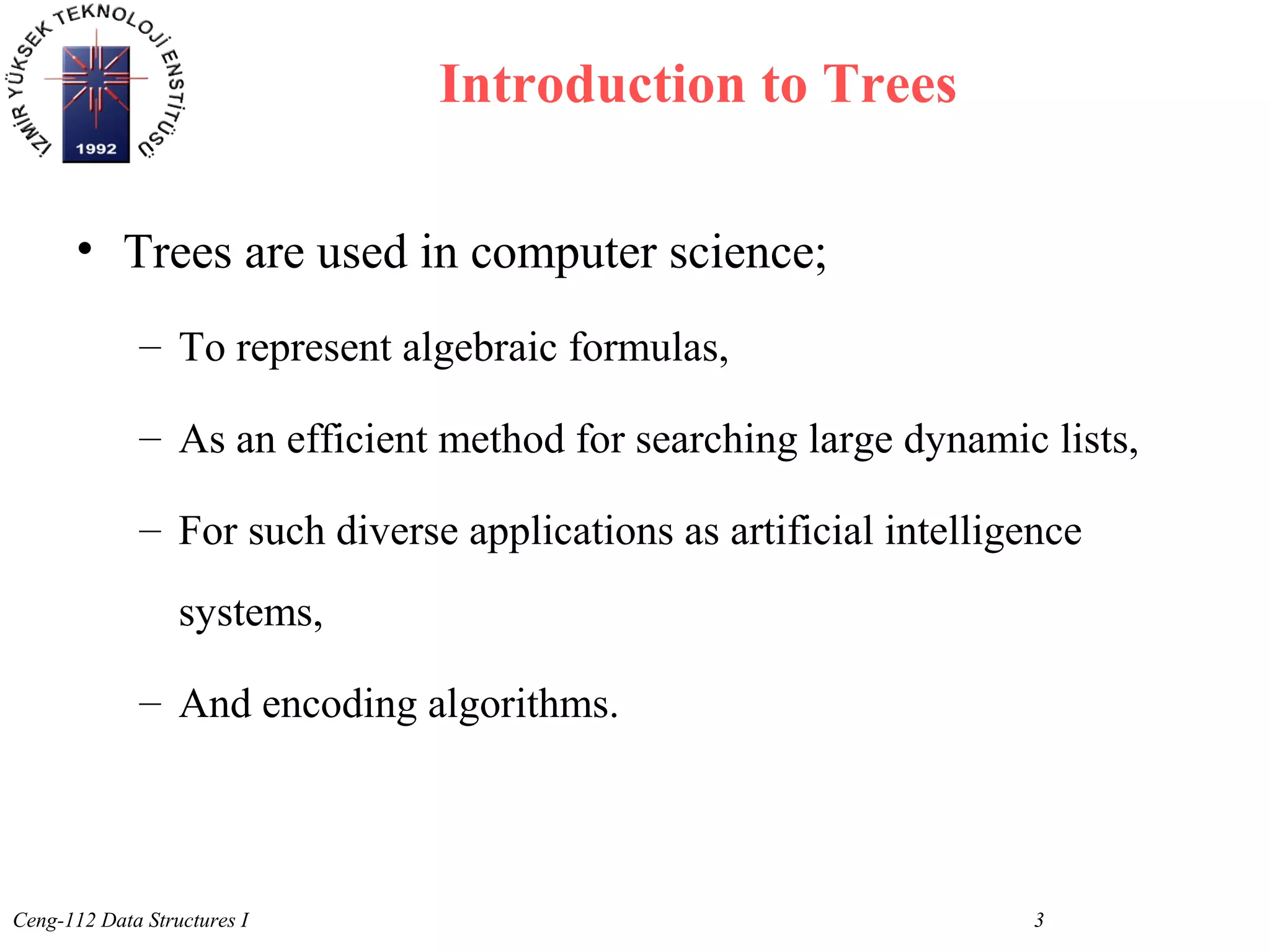 introduction to_trees | PPT | Programming Languages | Computing