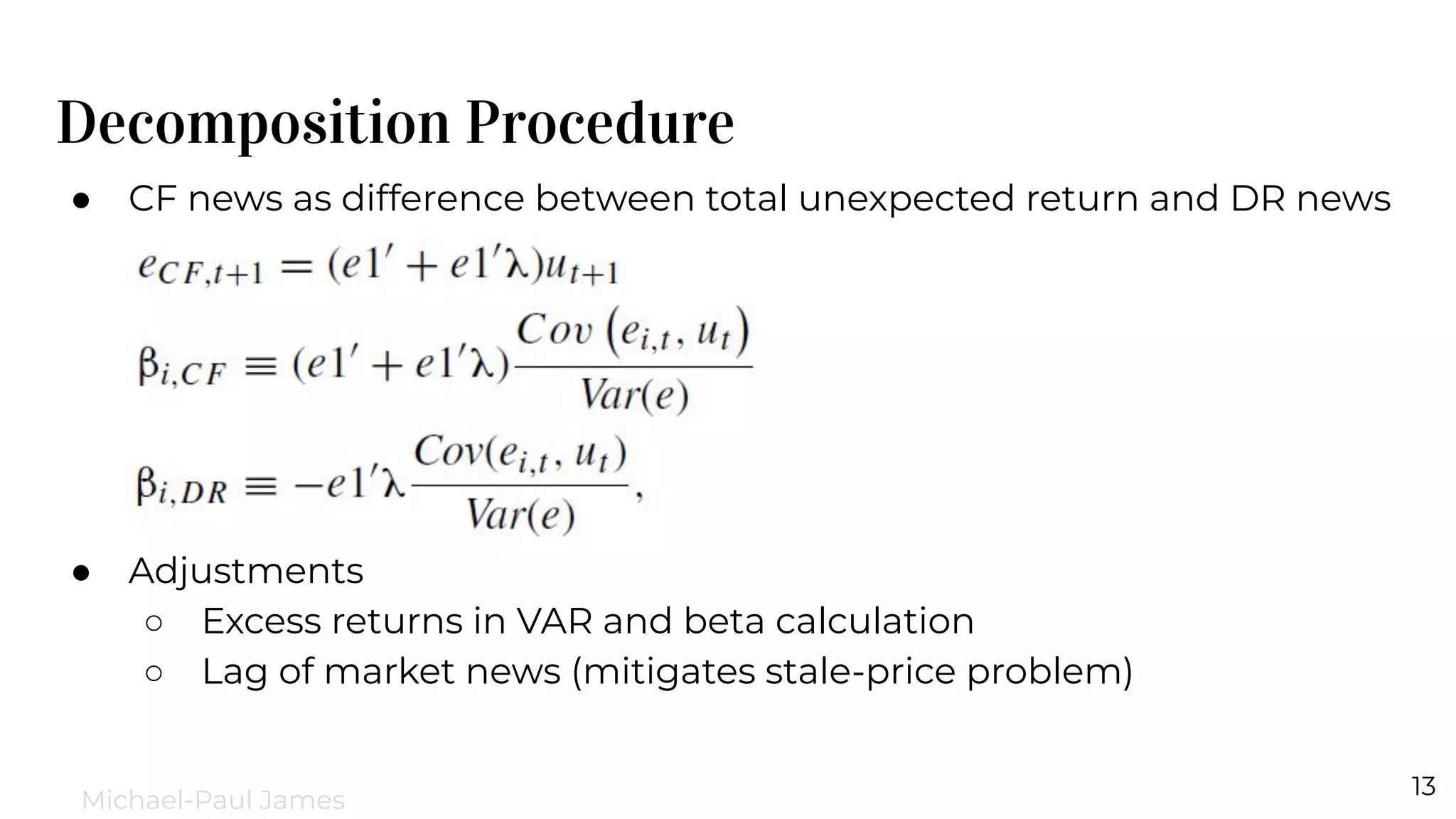 Presentation on Return Decomposition | PDF