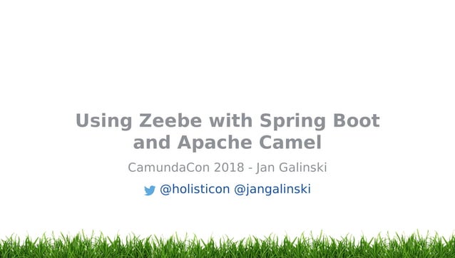 CamundaCon 2018: Using Zeebe with Spring Boot and Apache Camel (Holisticon) | PDF