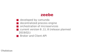 CamundaCon 2018: Using Zeebe with Spring Boot and Apache Camel (Holisticon) | PDF