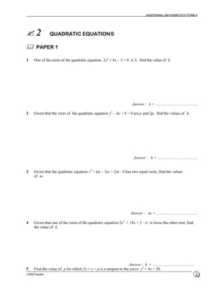 modul 2 add maths | PDF
