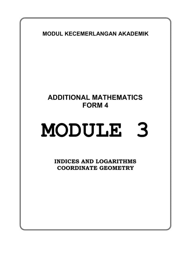 modul 3 add maths | PDF
