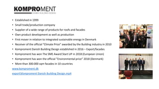 KOMPROMENT Façade Systems with Integrated Solar System | PPT