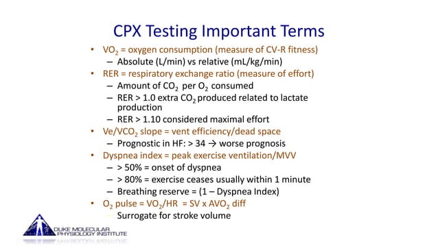 The Role and Interpretation of Cardiopulmonary Exercise Testing in ...