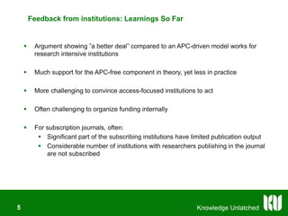 Diamond Open Access Models for Journals - Knowledge Unlatched | PPT