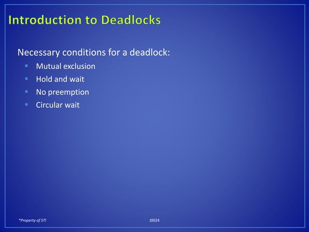 07 lcd slides 1 - DEADLOCKS POWERPOINT | PPT