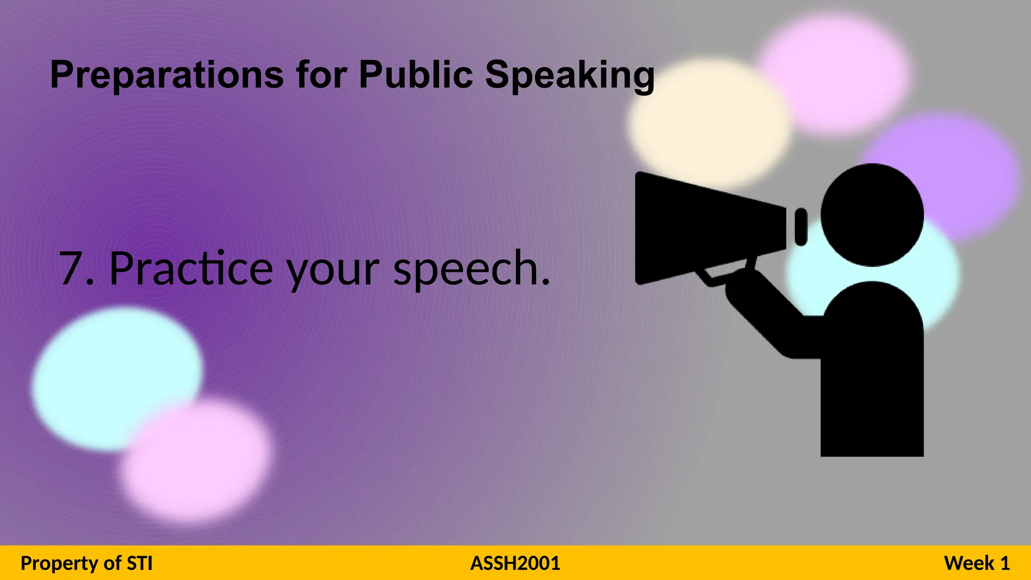 Types of speech and preparations for public speaking | PPSX