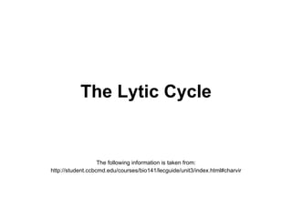 07 lytic vs lysogenic cycle | PPT
