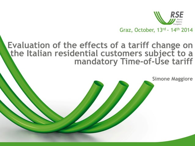 The Italian Time of Use Tariff case study | PPT