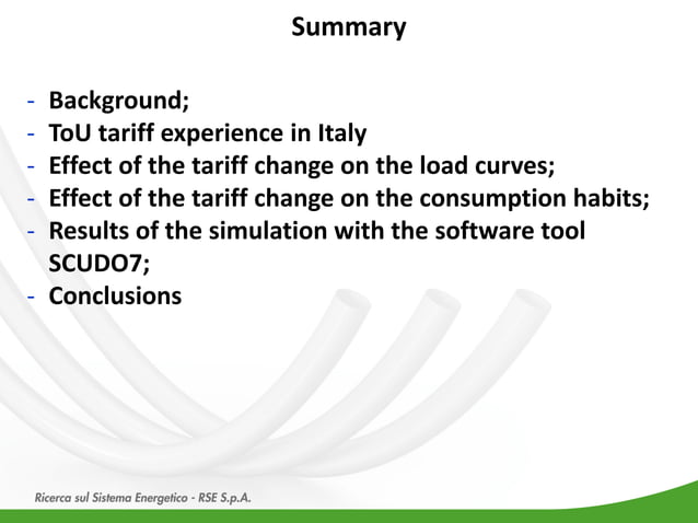 The Italian Time of Use Tariff case study | PPT