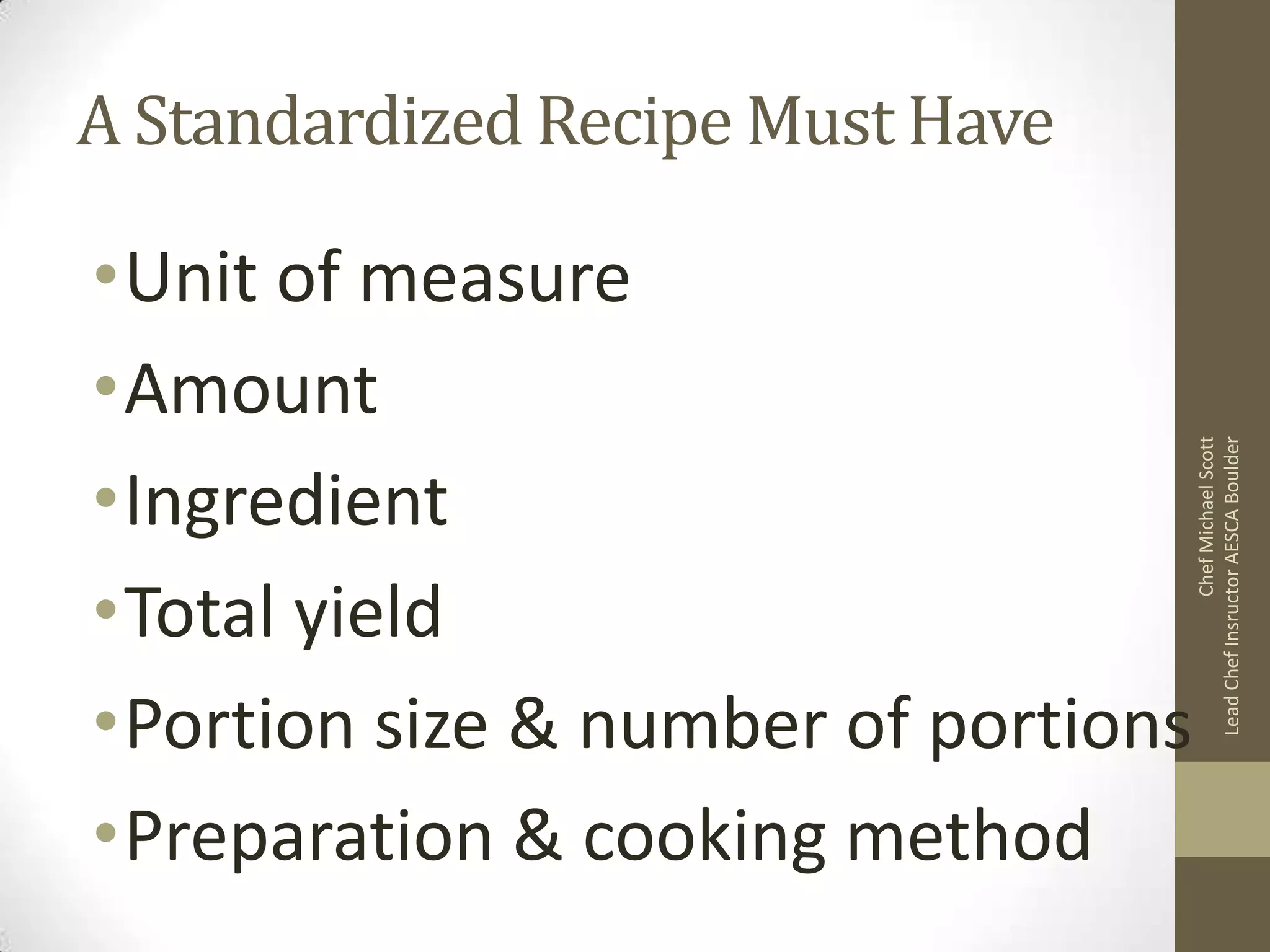 07 menus & recipes | PPTX