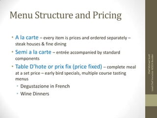 07 menus & recipes | PPTX