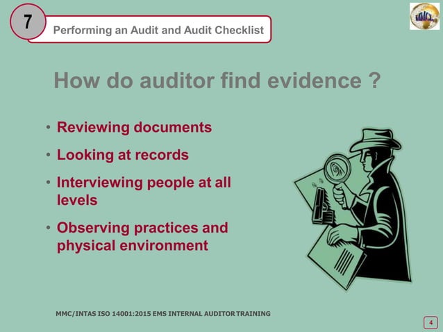 Performing an Audit (gathering objective evidence) & Audit Checklist ...
