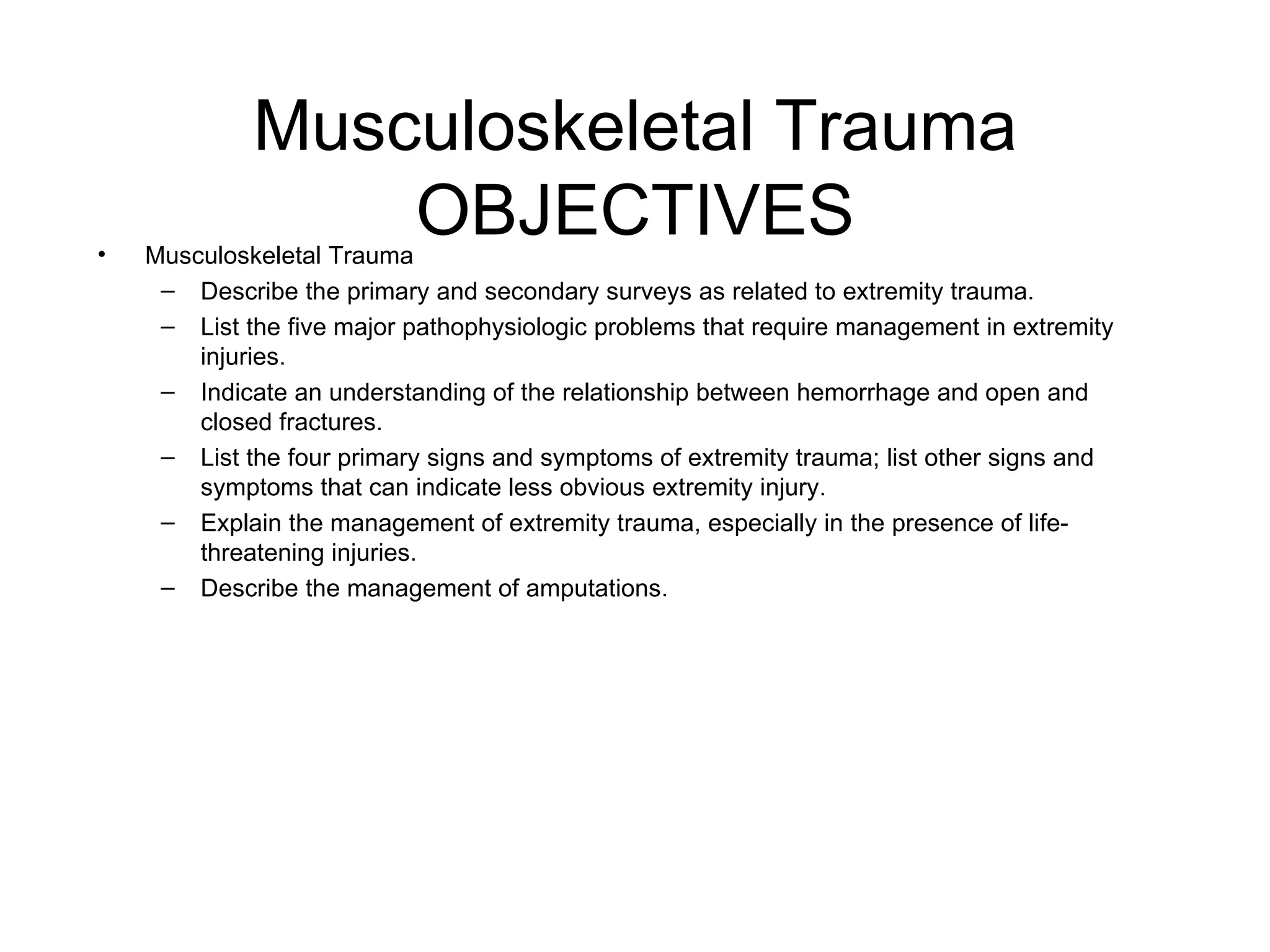 07 musculoskeletal trauma | PPT