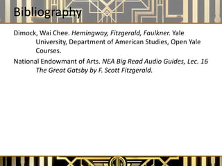 Narrative Techniques in the Great Gatsby | PPTX