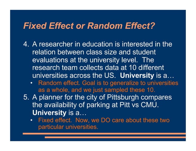 Mixed Effects Models - Random Intercepts | PPT