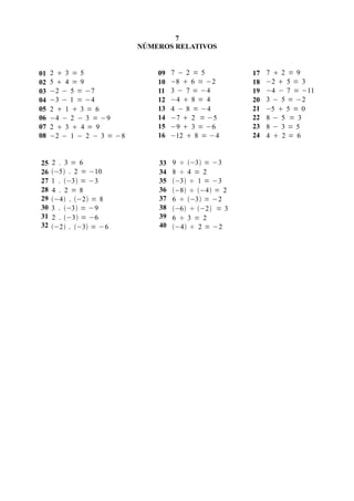 07 números relativos | PDF