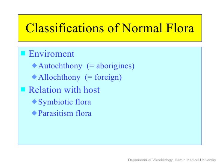 normal microbial flora
