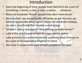 Session 07 New Testament Overview - Gospel of Luke | PPTX