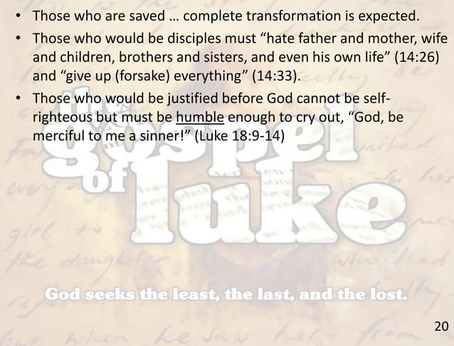 Session 07 New Testament Overview - Gospel of Luke | PPTX ...