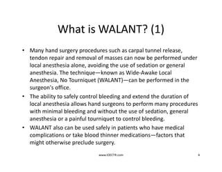 Office-Based Surgery and WALANT | PDF