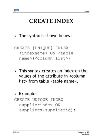 07 ohp slides 1 - INDEXES | PDF