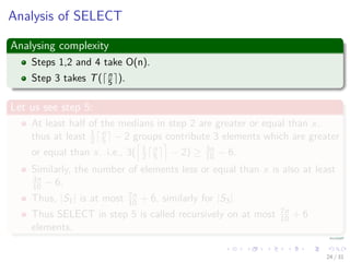 07 Analysis of Algorithms: Order Statistics | PDF