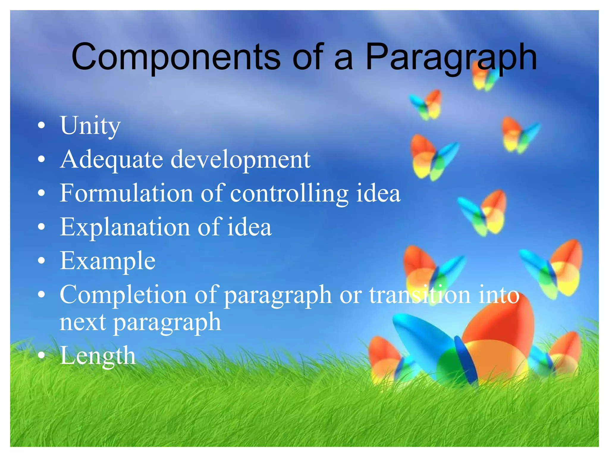07 paragraph development | PPT