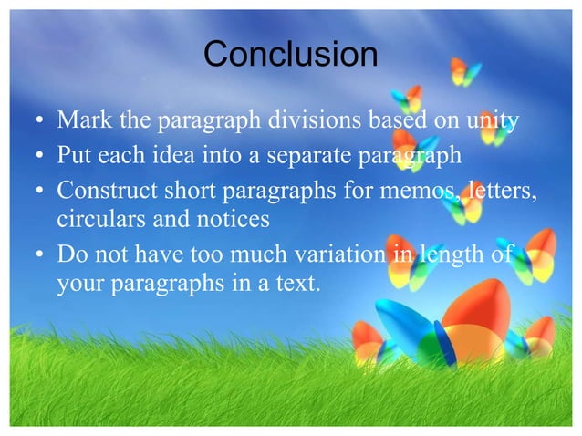07 paragraph development | PPT | Email | Internet