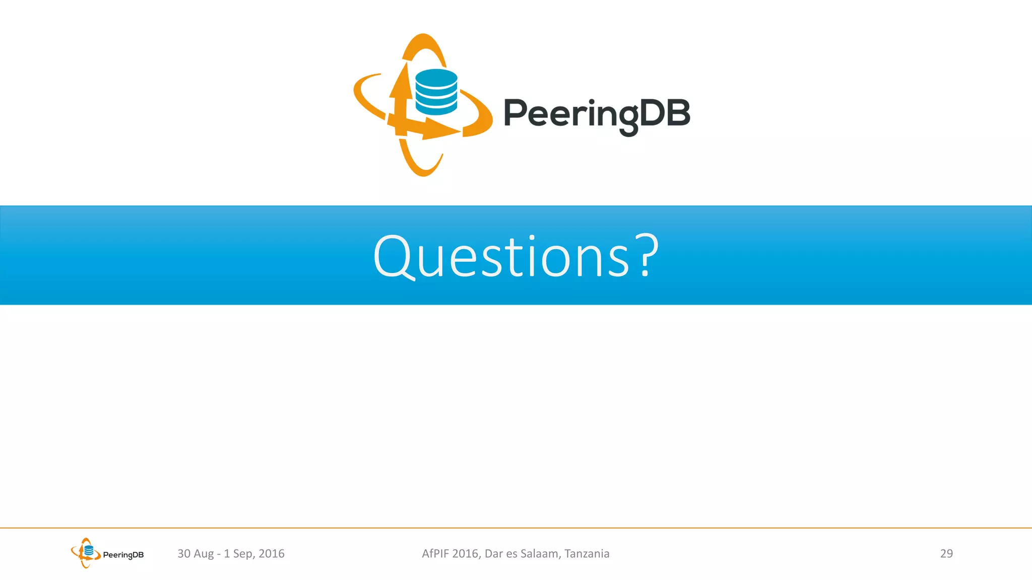 Peering and Transit Tutorials: PeeringDB | PPT