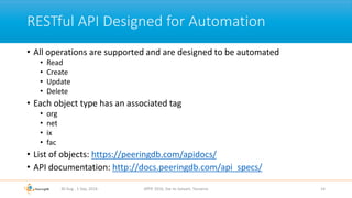 Peering and Transit Tutorials: PeeringDB | PPT