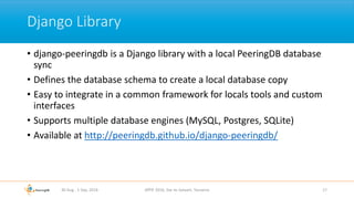 Peering and Transit Tutorials: PeeringDB | PPT