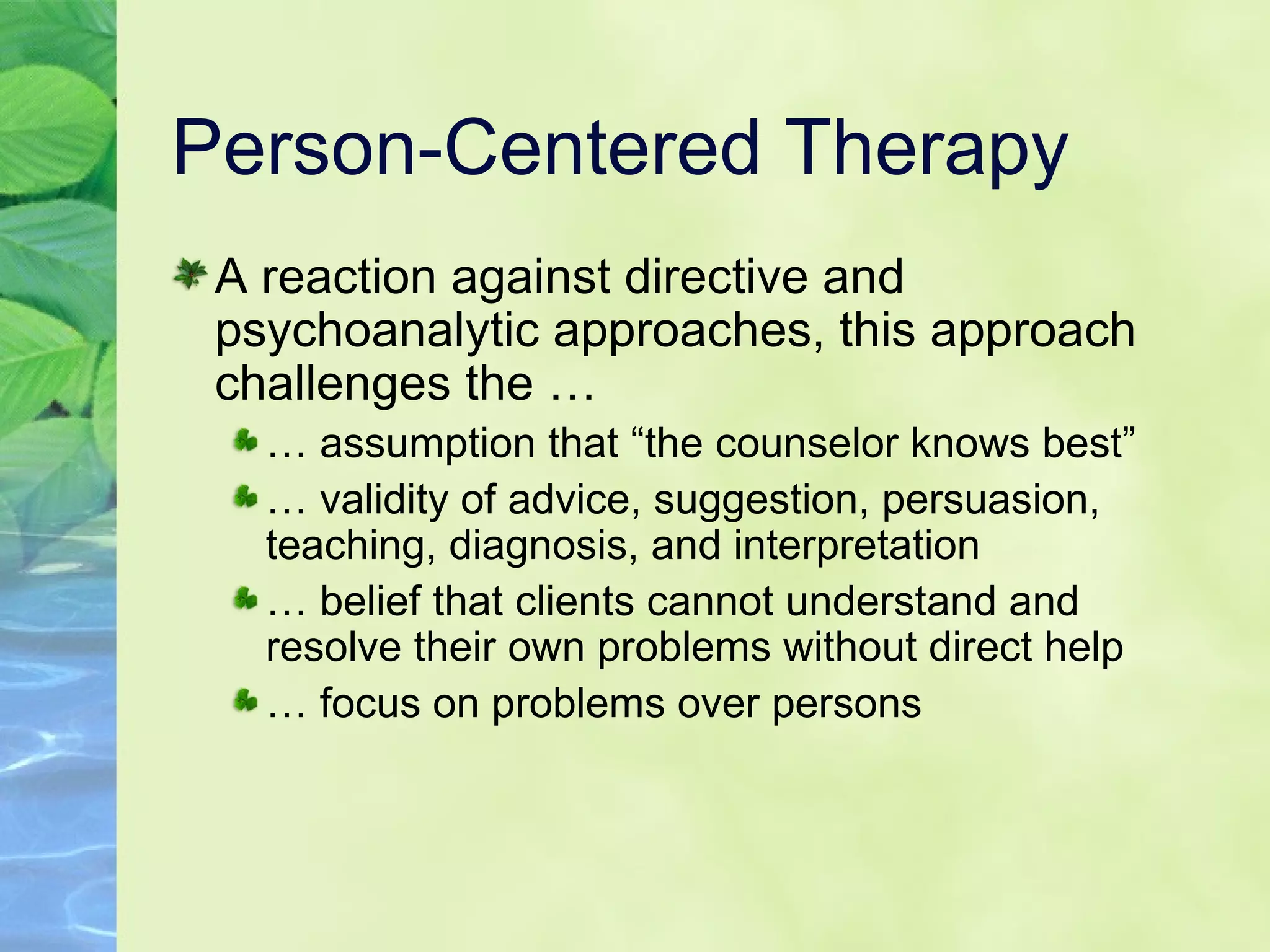 07 Person Centered Therapy | PPT