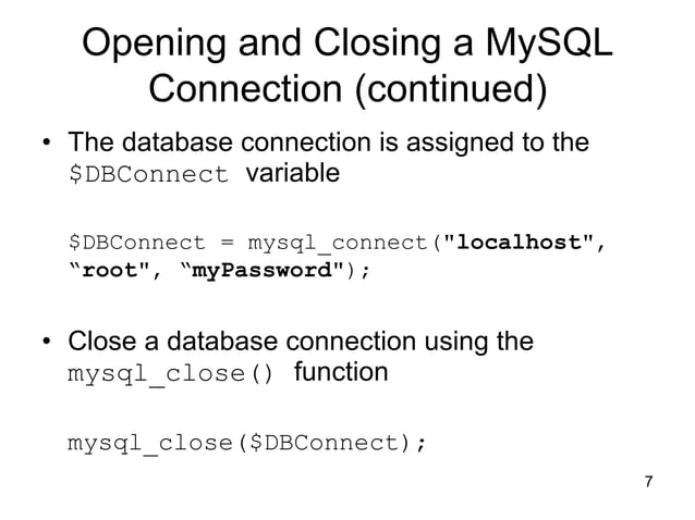 PHP with MySQL | PPT | Free Download