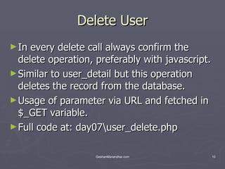 07 Php Mysql Update Delete | PPT