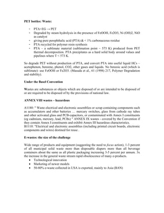 plastic waste management 226 a perspective | PDF | Chemistry | Science