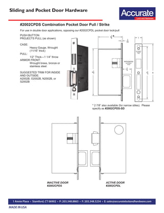 Pocket / Sliding door locks | PDF