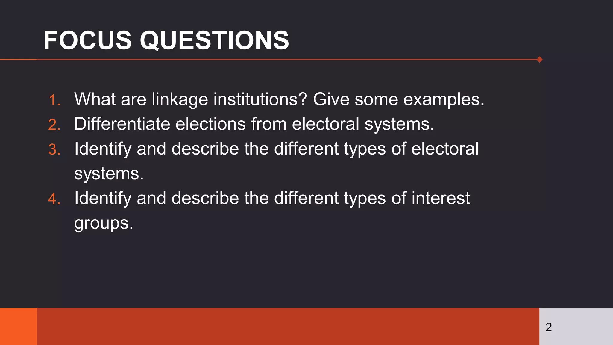 COMPARATIVE POLITICS: Linkage Institutions | PDF