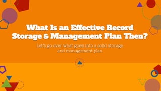 Record Storage and Management | PDF