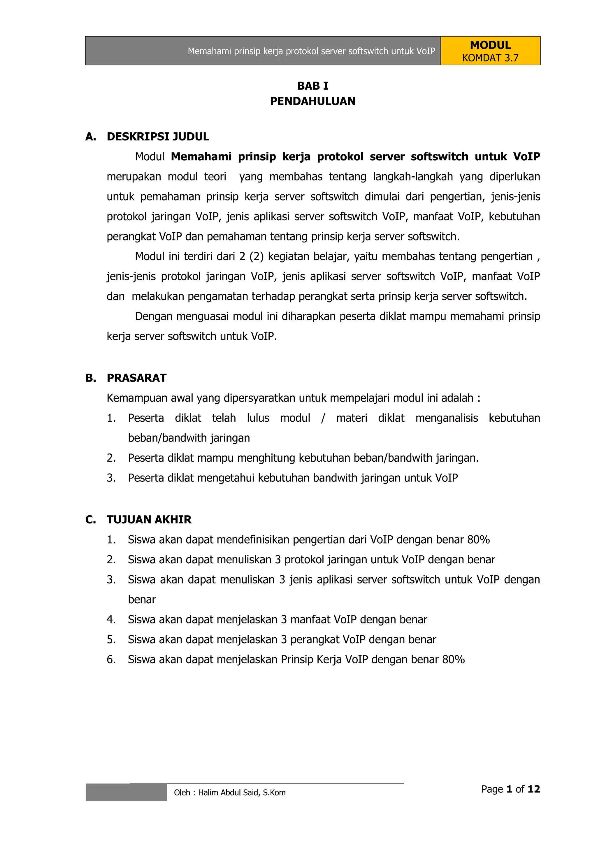 07 prinsip kerja softswitch | PDF