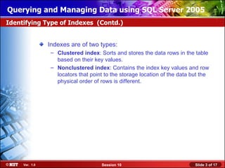 07 qmds2005 session10 | PPS | Databases | Computer Software and Applications