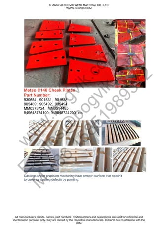 07 quality custom casting crusher wear parts in 2020 ! --- bogvik ...