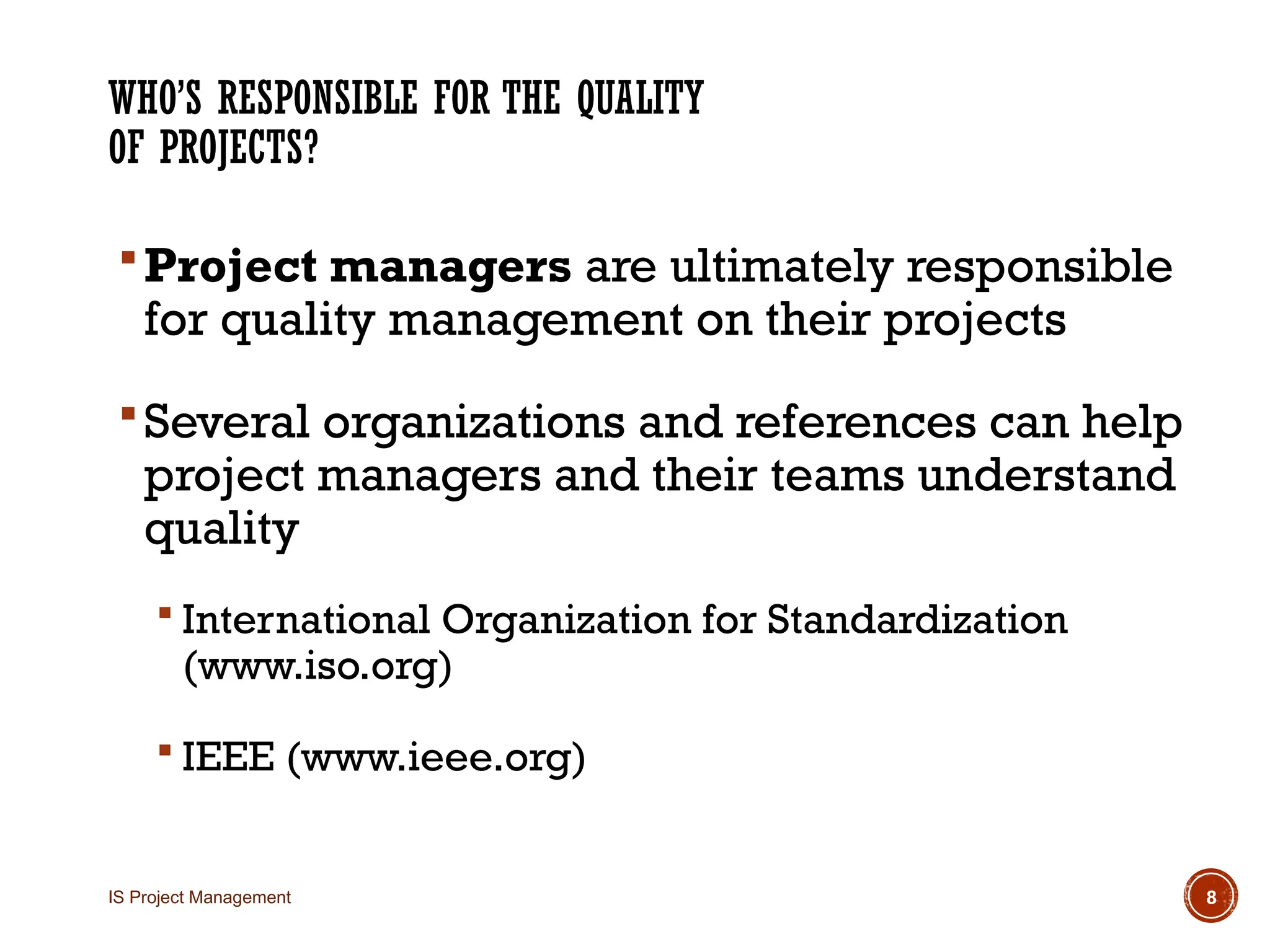 What is Project Quality management in Project Management | PPTX ...