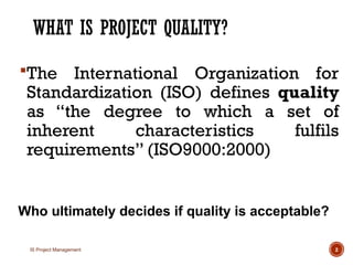 What is Project Quality management in Project Management | PPTX ...