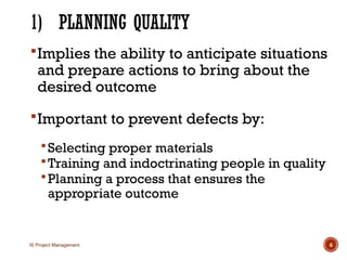 What is Project Quality management in Project Management | PPTX ...