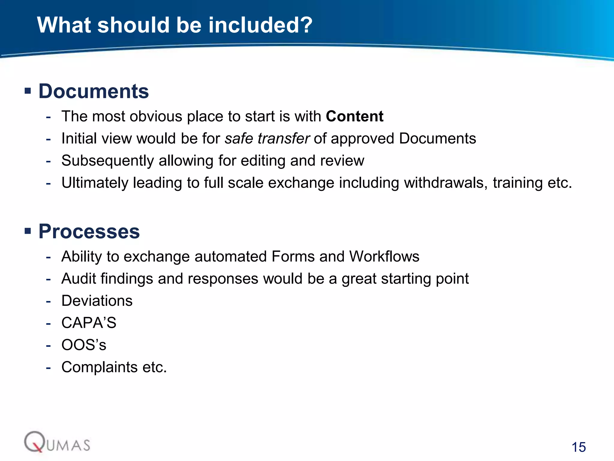 Qumas Collaboration to Innovation Quality QMS PIMS 2014 | PPT