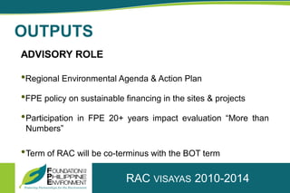 FPE RAC Accomplishment Report 2010-2014 | PPT