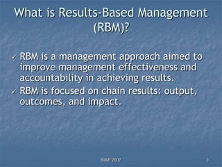 RBM Presentation | PPTX