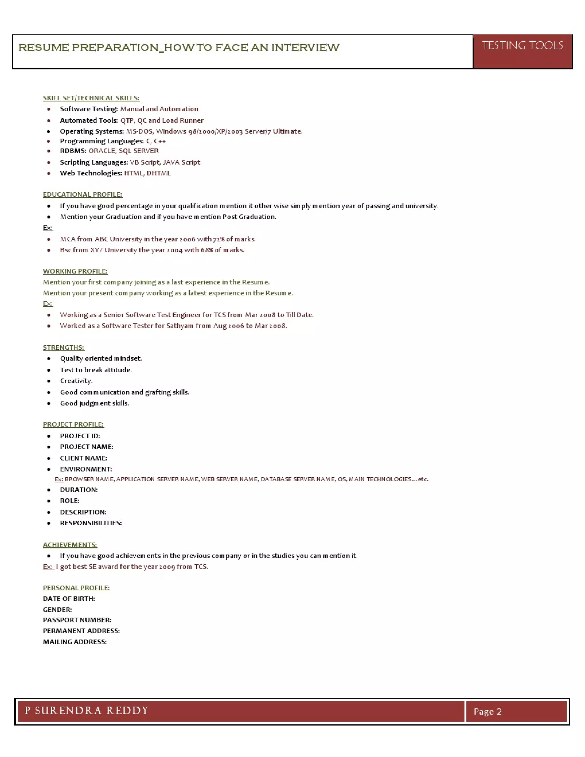 07 resume preparation how to face an interview | PDF